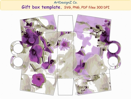 Beautiful gift box template. Svg, clipart, basket, birthday, fathers ...