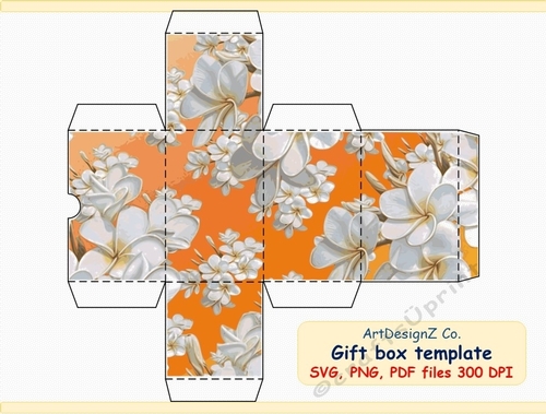 Vintage gift box template. Vector SVG and raster files. Basket, lid ...