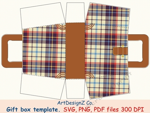 Beautiful gift box template. Svg, clipart, basket, birthday, fathers ...