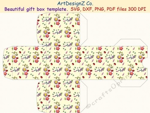 Beautiful gift box template. Vector and raster files. Svg, clipart ...