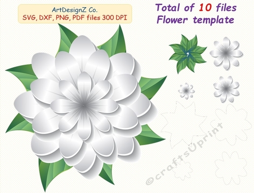 A total of 10 files. Flower Template. Parts, felt, cut, felting, model ...