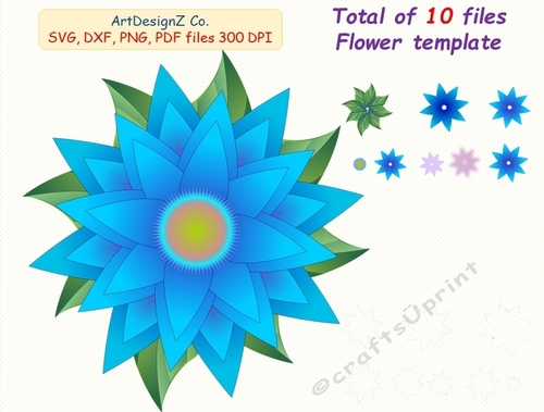 A total of 10 files. Flower Template. Parts, felt, cut, felting, model ...