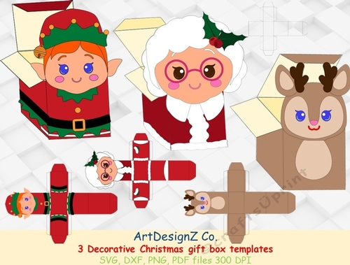 Total of 22 files. Beautiful Christmas gift box templates - CUP1083598 ...