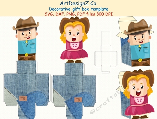 Beautiful decorative gift box template. Vector and raster files ...