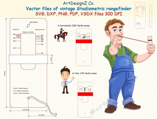 Vector files of vintage Stadiametric rangefinder - CUP1136262_92733 ...