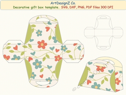 3D Gift or Sweet Box Template. Plaid. Santa. Gnome. Elf - CUP1144662 ...