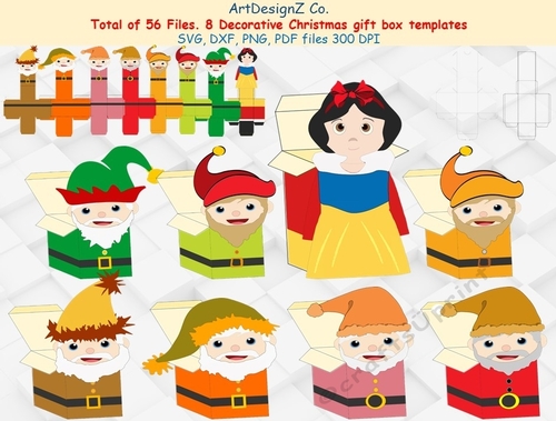 Total of 56 files. Beautiful Christmas gift box templates - CUP1180360 ...