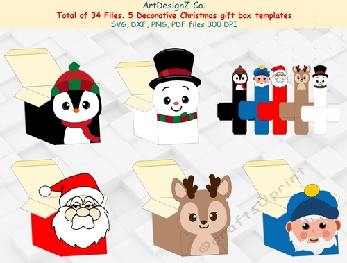 Total of 34 files. Beautiful Christmas gift box templates - CUP1182390 ...