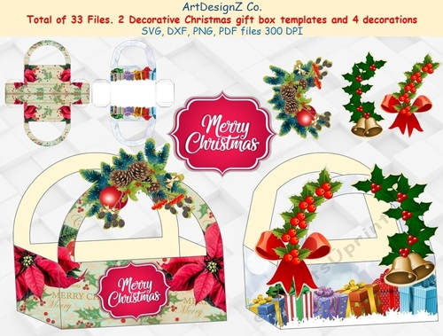 Total of 33 files. Beautiful Christmas gift box templates - CUP1182406 ...