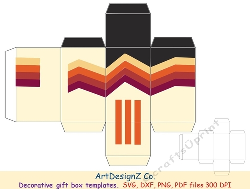 Retro style gift box template, Nostalgic Treasures - CUP1218338_92733 ...