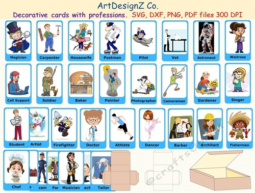 Profession-Themed Educational Cards: Ignite Learning and Connection ...