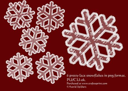 Lace Snowflakes 2 - CUP77112_156 | Craftsuprint