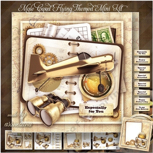 Male Card Flying Themed Mini Kit - CUP1048747_1641 | Craftsuprint