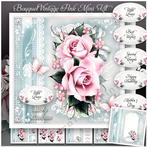 Bouquet Vintage Pink Mini Kit - CUP1088626_1641 | Craftsuprint