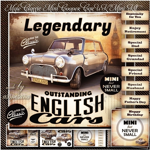Male Classic Mini Cooper Car UK Mini Kit - CUP1094916_1641 | Craftsuprint