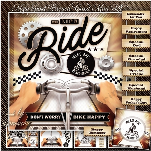 Male Sport Bicycle Card Mini Kit - CUP1095760_1641 | Craftsuprint