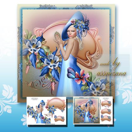 Elegant Lady Card Front Kit - CUP532414_1641 | Craftsuprint