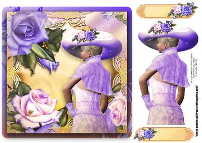 Beautiful Rose Lady Card Front - CUP539117_1641 | Craftsuprint