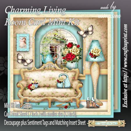 Charming Living Room Card Mini Kit - CUP664545_1641 | Craftsuprint