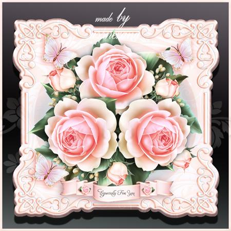 Soft Vintage Roses Card Mini Kit2 - CUP669047_1641 | Craftsuprint