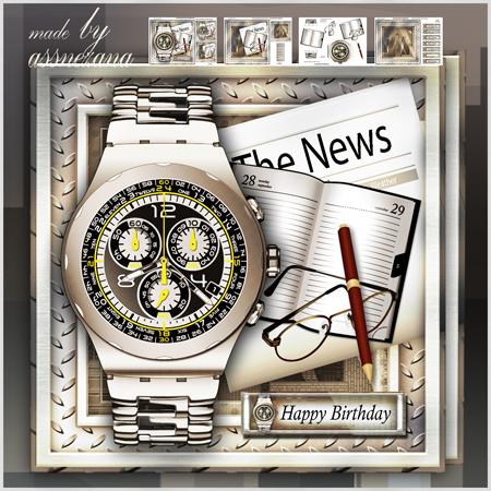 Male Watch Card - CUP675673_1641 | Craftsuprint