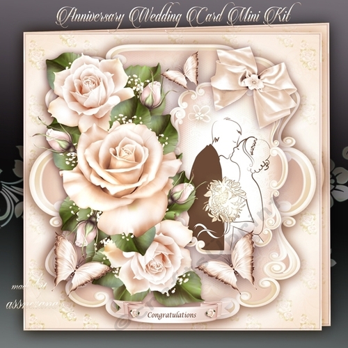 Anniversary Wedding Card Mini Kit - CUP716589_1641 | Craftsuprint