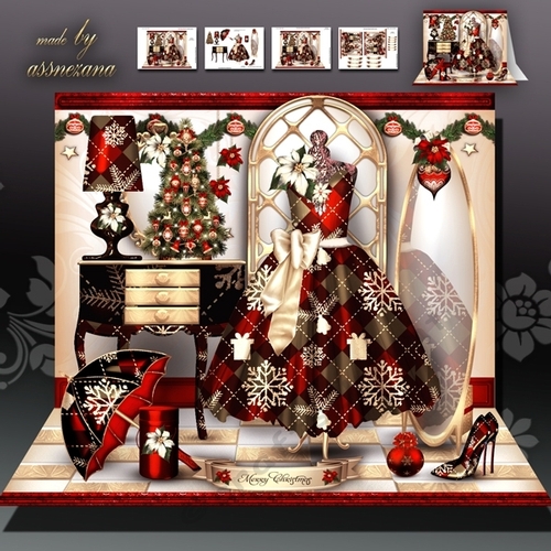 Christmas Dressing Room Card Mini Kit - CUP725658_1641 | Craftsuprint
