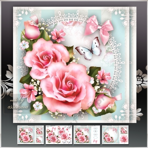 Pink Roses Mini Kit - CUP879231_1641 | Craftsuprint