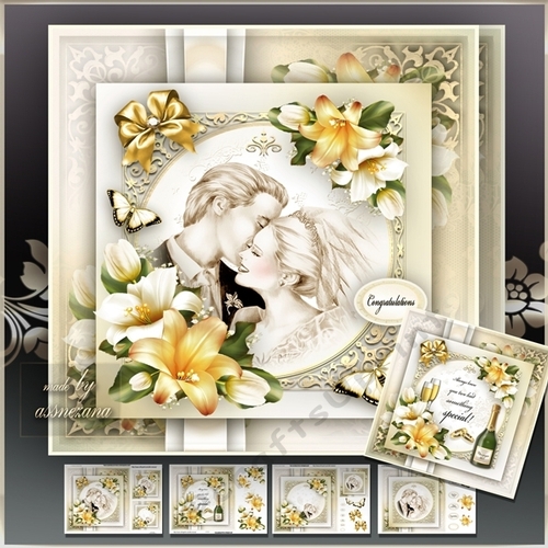 Wedding Anniversary Couple Card Mini Kit4 - CUP886794_1641 | Craftsuprint