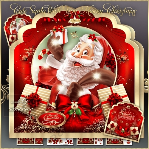 Cute Santa Wish You Merry Christmas Mini Kit - CUP924592_1641 ...