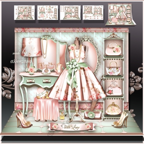 Pink Vintage Dressing Room Mini Kit - CUP951241_1641 | Craftsuprint