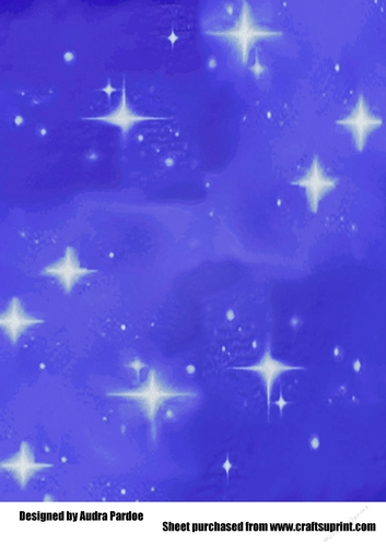 Blue Bling Stars Backing Paper - CUP716558_68461 | Craftsuprint