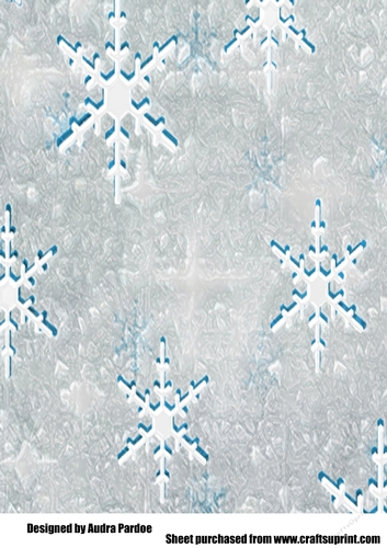 Snowflakes Ice Backing Paper - CUP721077_68461 | Craftsuprint