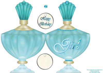 Perfume Bottle Aqua - CUP231647_913 | Craftsuprint