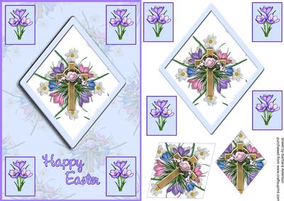 Easter Cross and Crocus - CUP172135_478 | Craftsuprint