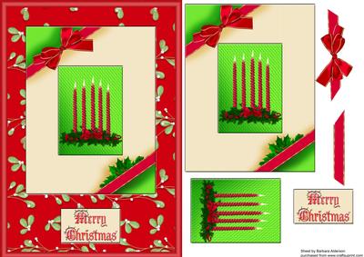 Merry Christmas Candles - CUP239382_478 | Craftsuprint