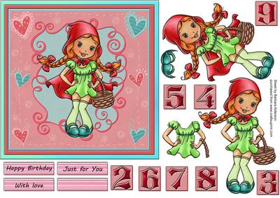Red Riding Hood Age Card - CUP288334_478 | Craftsuprint