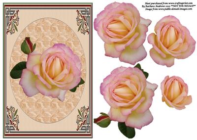 Yellow/pink Rose Topper - CUP59020_647 | Craftsuprint