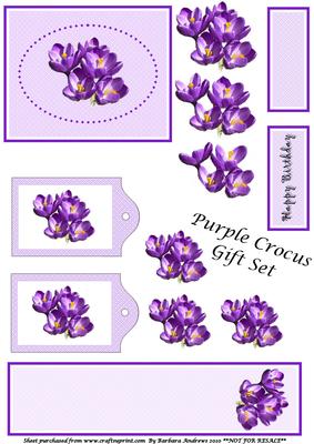 Purple Crocus Gift Set - CUP60410_647 | Craftsuprint