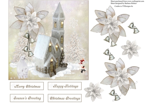 Country Church Topper with Decoupage - CUP1080940_1865 | Craftsuprint