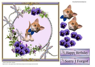 Sorry I Forgot Cute Cat - CUP396709_1865 | Craftsuprint