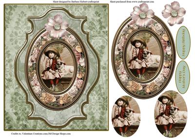 Besse Girl & Besse Dog Topper & Pyramid Decoupage - CUP454824_1865 ...