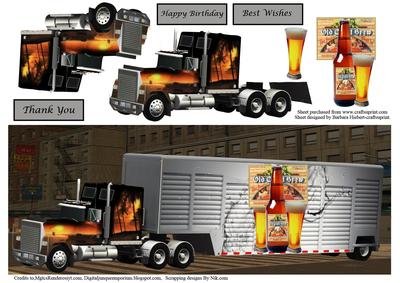 Beer & Big Rig Delivery Dl & Decoupage - CUP465486_1865 | Craftsuprint