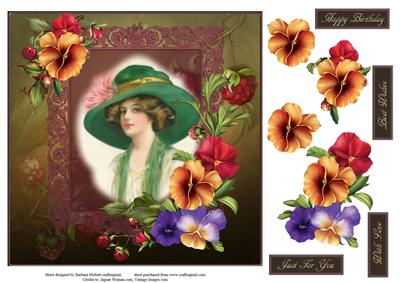 Summer Romance Portrait Topper with Decoupage - CUP614254_1865 ...