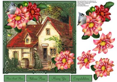 Cottage Country Life Topper with Decoupage - CUP620822_1865 | Craftsuprint