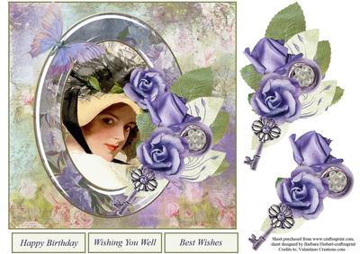 Flower Lady Topper with Decoupage - CUP647151_1865 | Craftsuprint