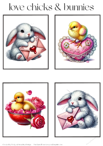 Valentines Chicks and Bunnies - Toppers x 4 Sheet - CUP1359799_124789 ...