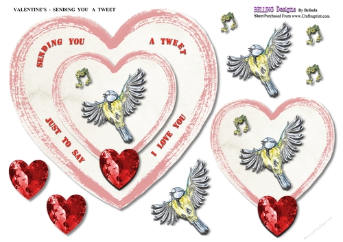 Romance - Heart - Sending You A Tweet - CUP757819_16561 | Craftsuprint