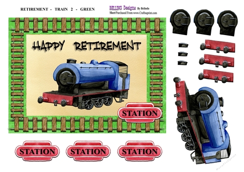 Retirement - Train 2 - Green - CUP775289_16561 | Craftsuprint