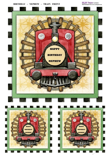 Birthday - Nephew - Train Front - CUP783658_16561 | Craftsuprint